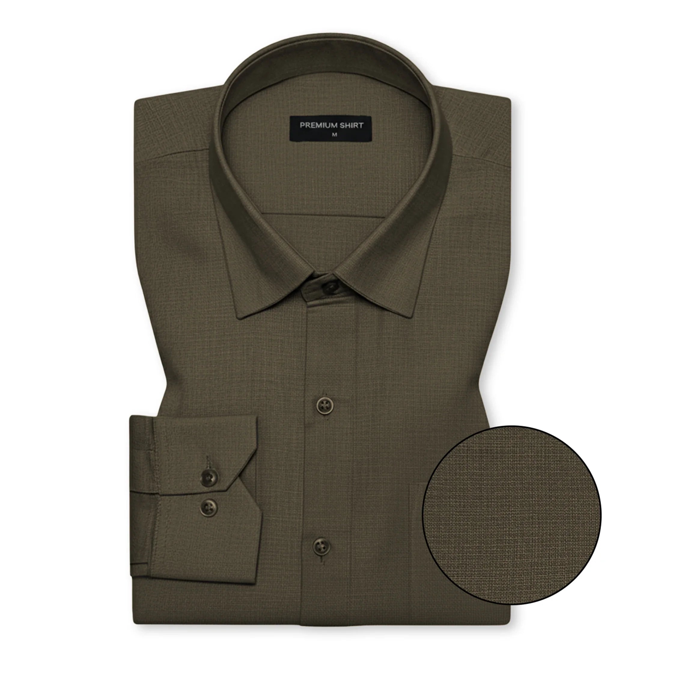 Olive Textured Linen Shirt For Men – Gentlemanlabel.in