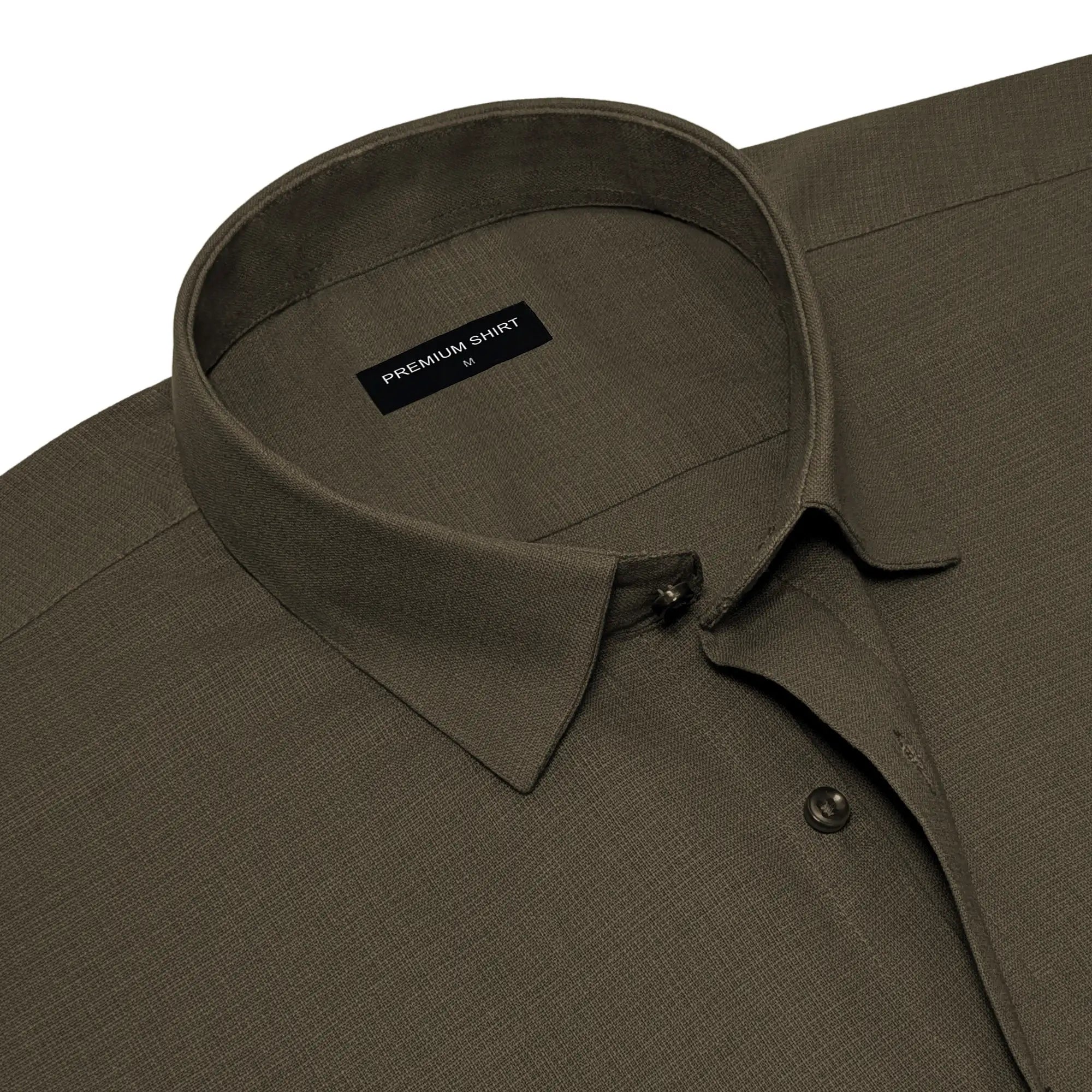 Olive Textured Linen Shirt For Men – Gentlemanlabel.in