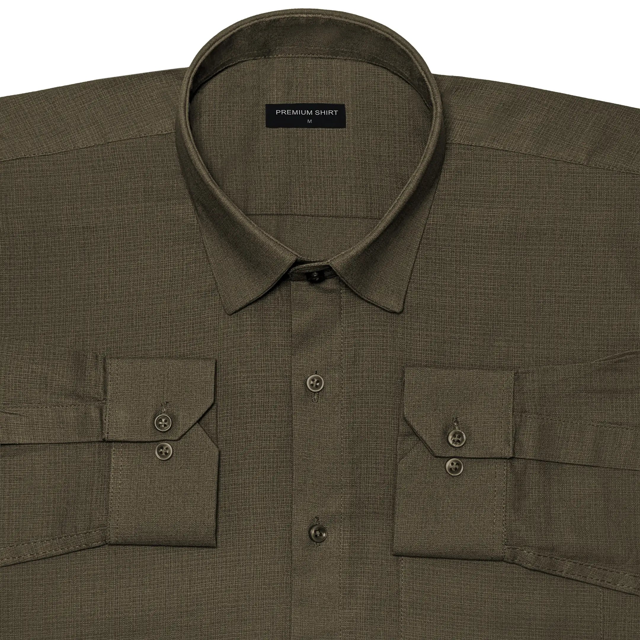 Olive Textured Linen Shirt For Men – Gentlemanlabel.in